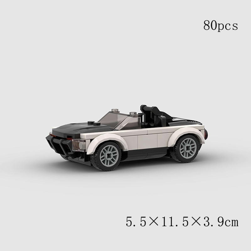MOC Convertible Car Speed Champions Super Race F1 Vehicle Model ...