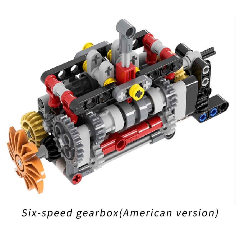 MOC Creative Electric DIY Technical Parts Assembled Building Blocks Motor Gearbox Reverse gear ...