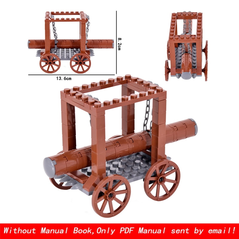 MOC Creative Medieval Castle Royal King's Knight Rome Spartacus Chariot ...