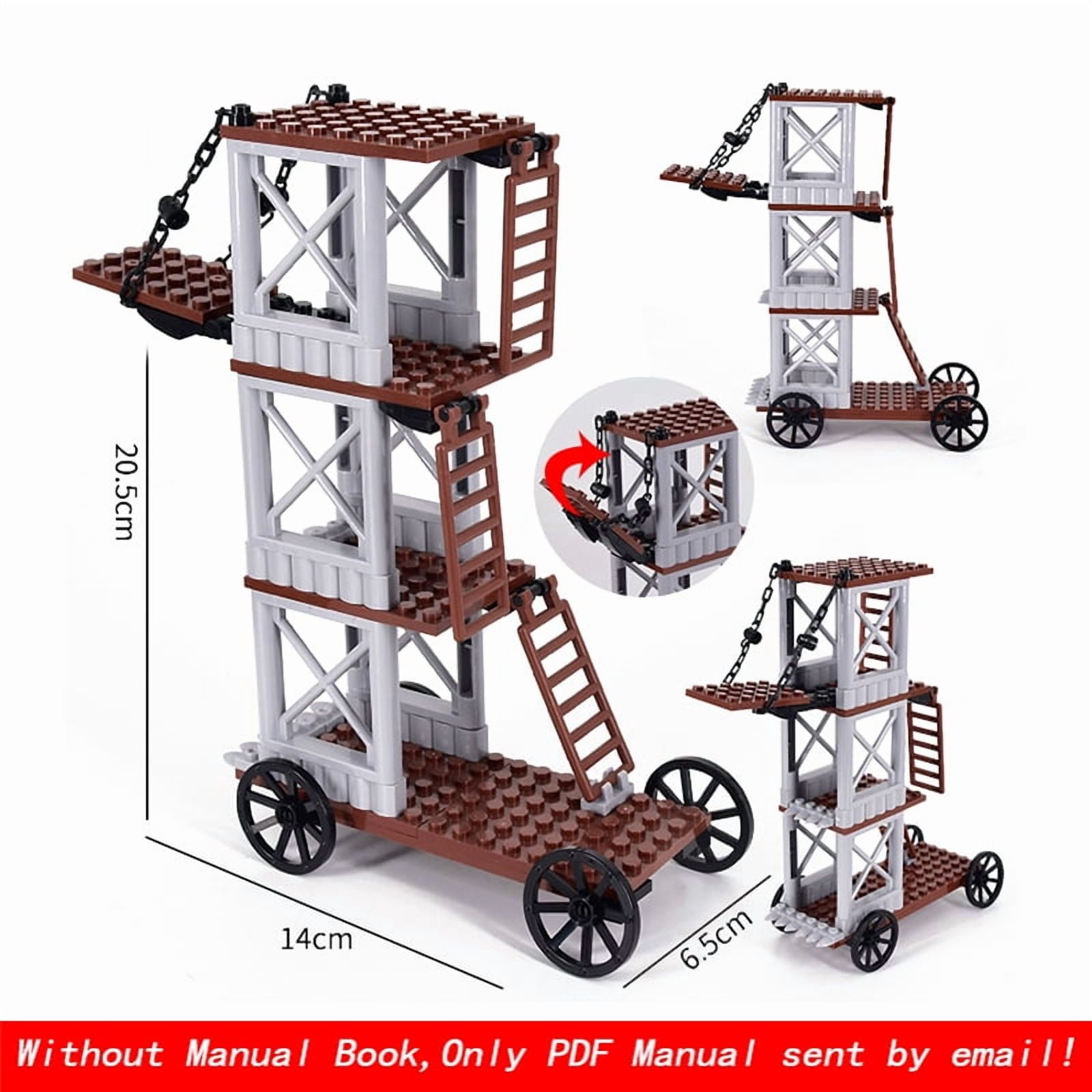 MOC Creative Medieval Castle Royal King's Knight Rome Spartacus Chariot ...