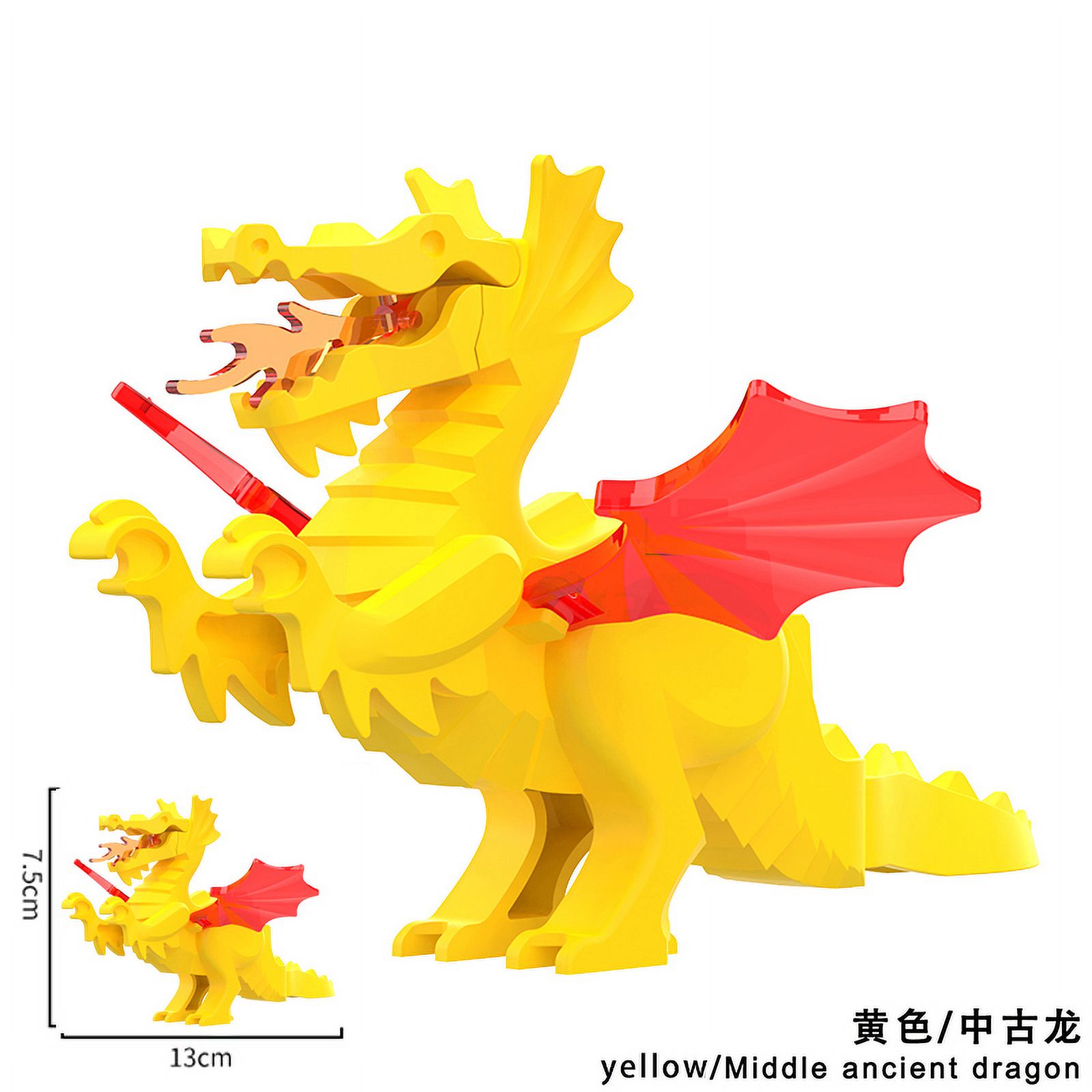 MOC Creative Medieval Dragon action Figures Model Building Blocks ...