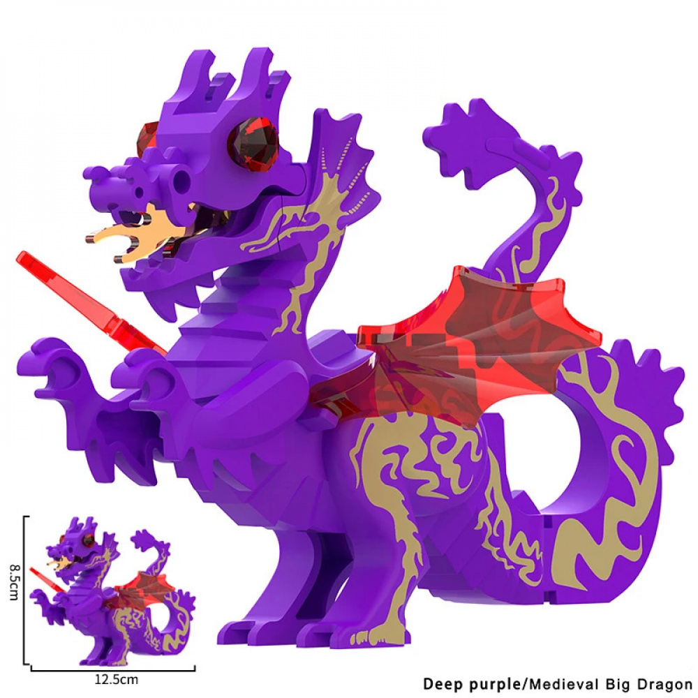 MOC Creative Medieval Dragon action Figures Model Building Blocks ...