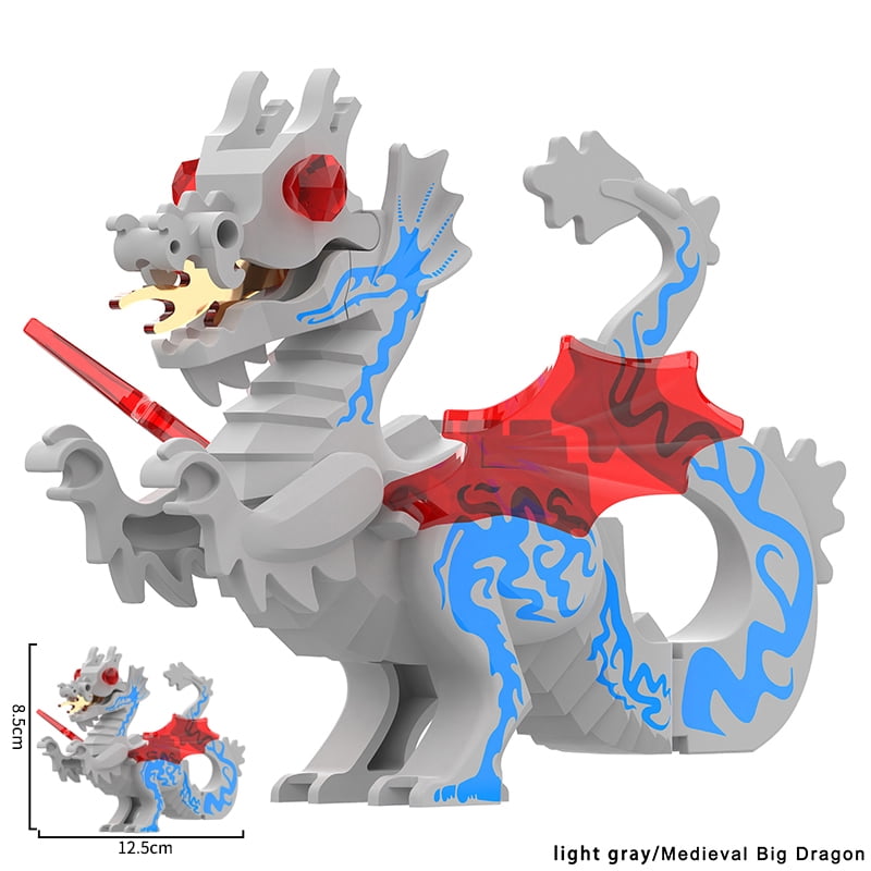 MOC Creative Medieval Dragon action Figures Model Building Blocks ...