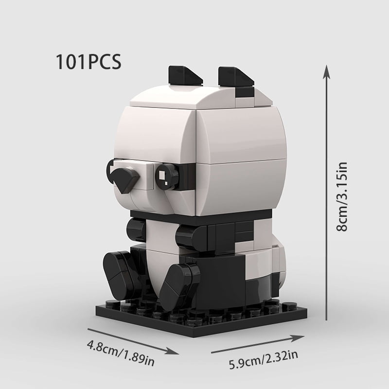 MOC Cute Creative Small Animal Mini Panda 3D DIY Building Blocks ...