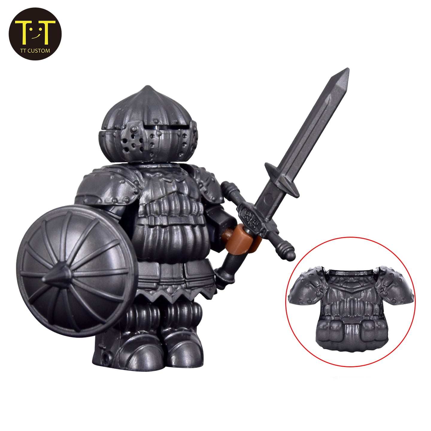 MOC Dark Souls - Inspired Onion Knight Mini Armor Figure Weapon Set ...