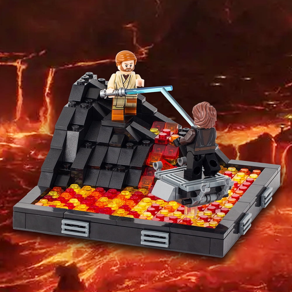Star Wars MOC Duel on Mustafar 312pc Building Block Set with Anakin ...