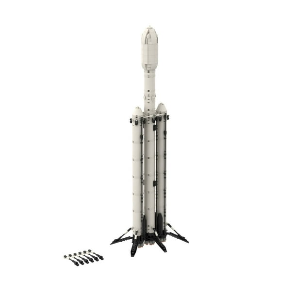 MOC Falcon Heavy Carrier Saturn V Scale SpaceX Spaceship Building ...