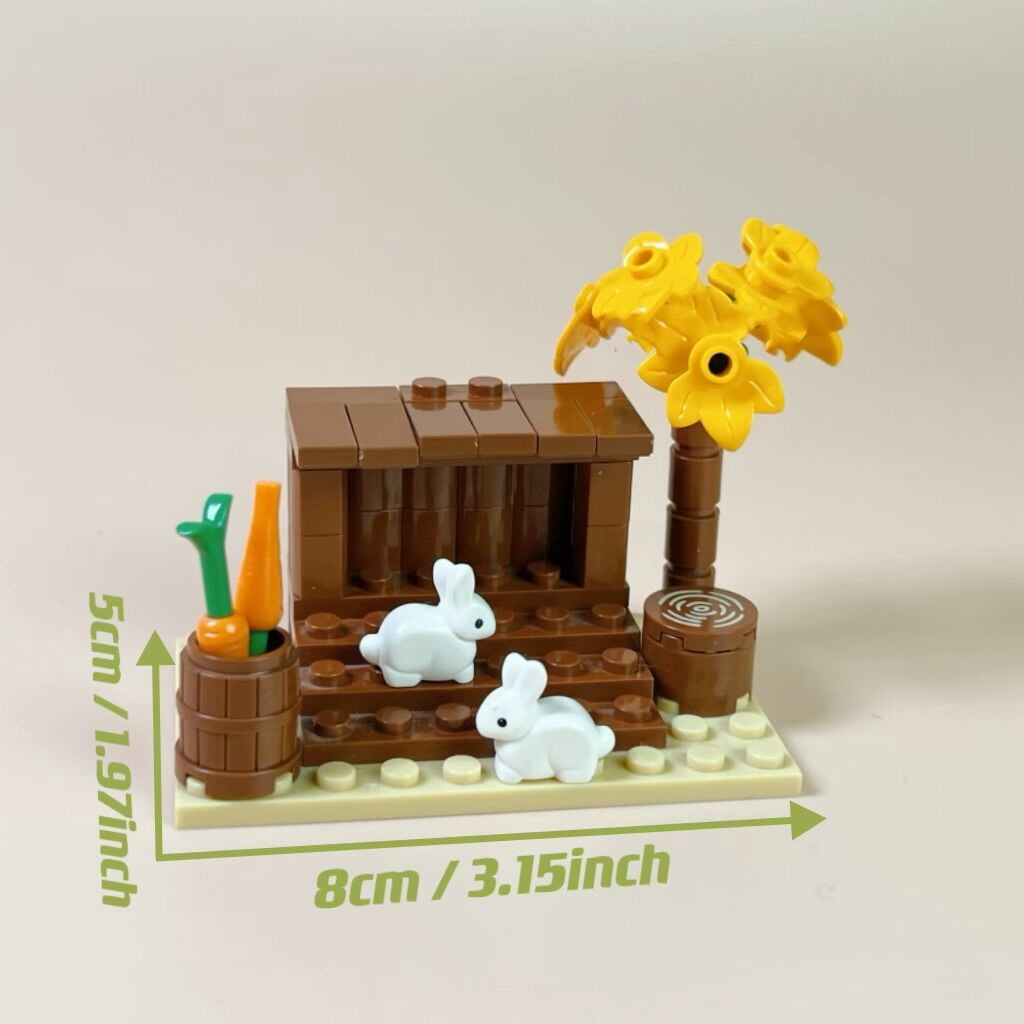 MOC Farm Animals Building Blocks City ChickenCoop Hen House Toys DIY ...