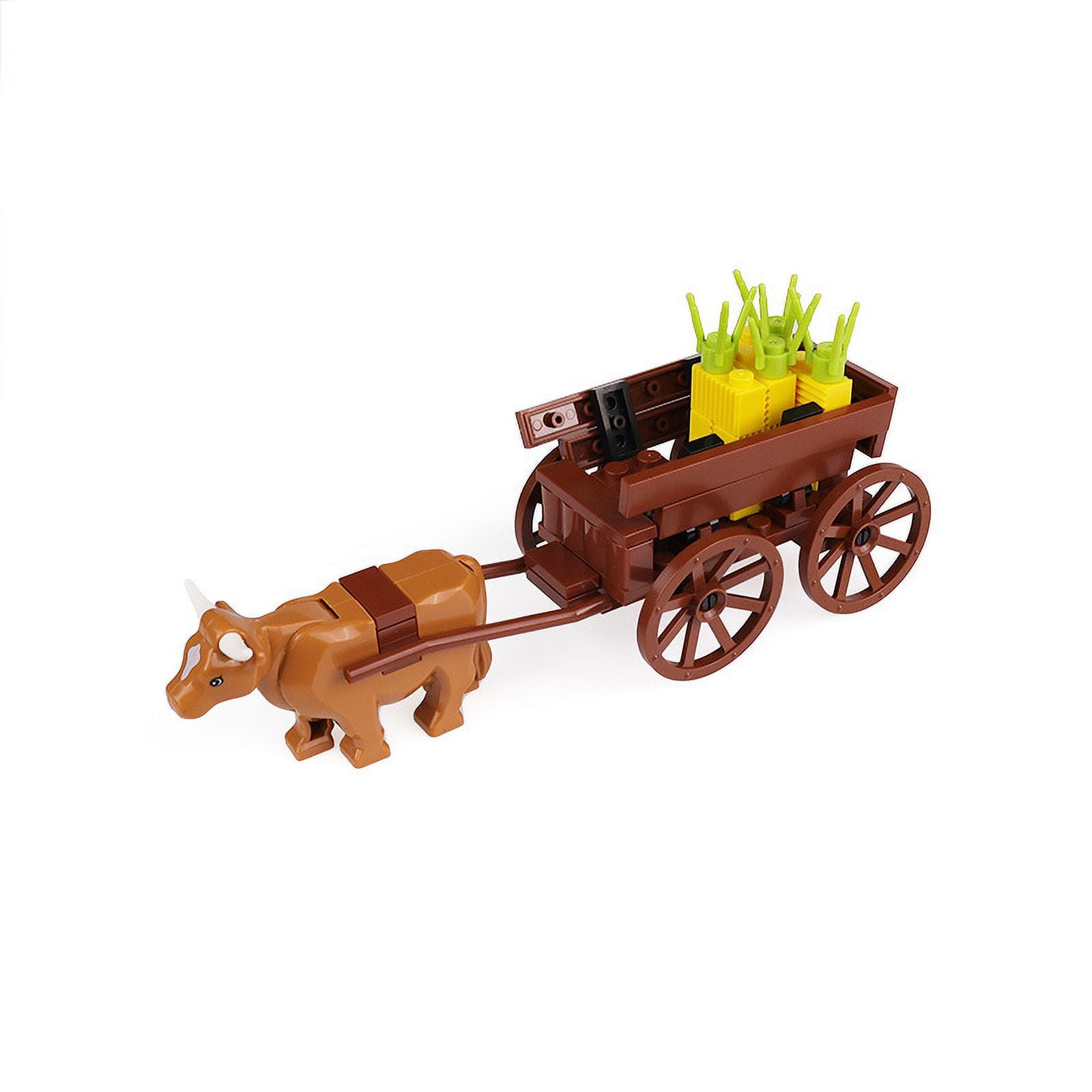 MOC Farm Cattle Horse Carriage Transport Stable Vegetable Garden Bricks ...