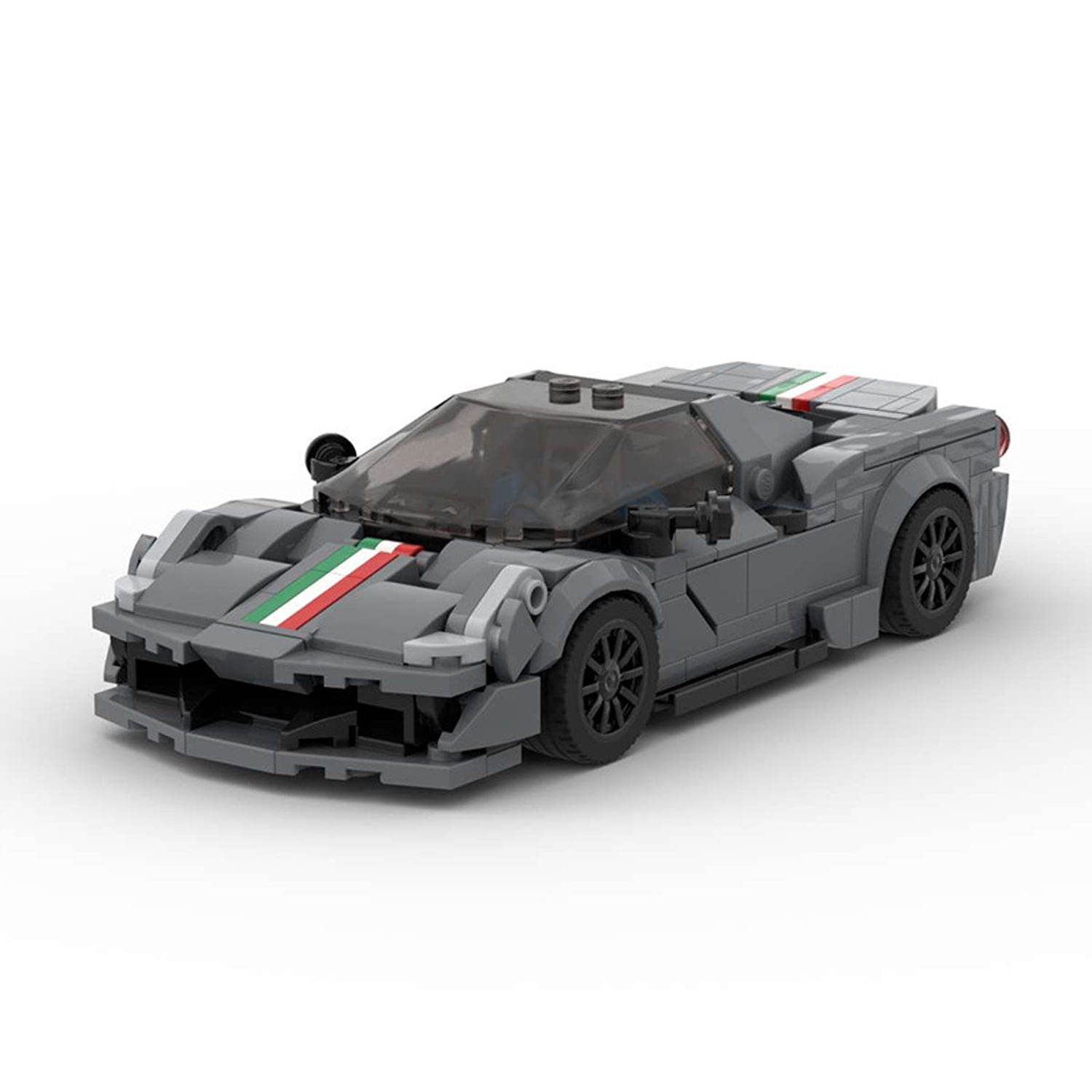 MOC Ferrari 488 Pista Sports Car – 348pcs Speed Series Building Blocks ...