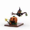 MOC Halloween Witch Pumpkin Building Blocks Set, 139 Pcs Small Particle ...