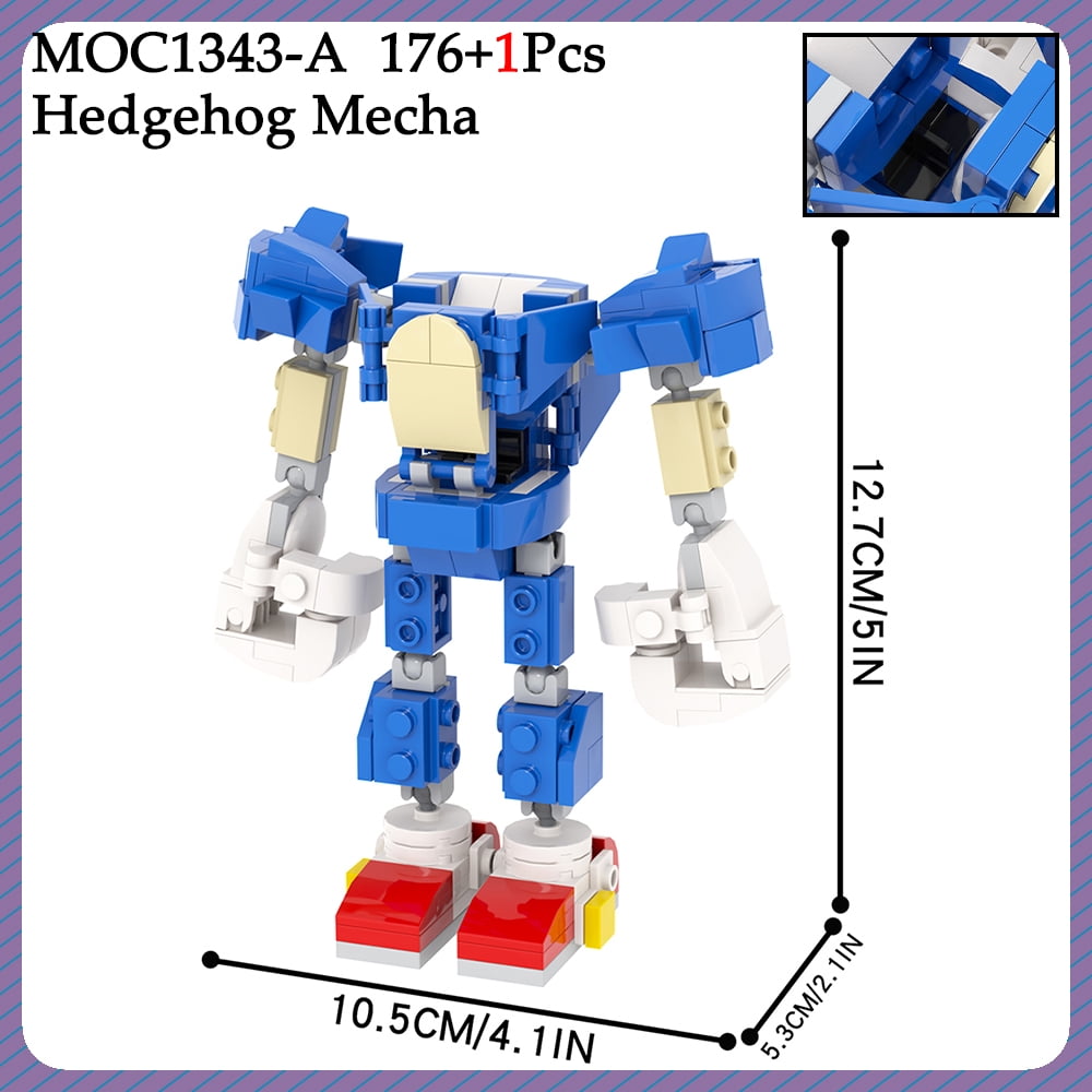 MOC Hedgehog Mech Bricks Car Game Anime Airship Dr Eggmaned Robot ...