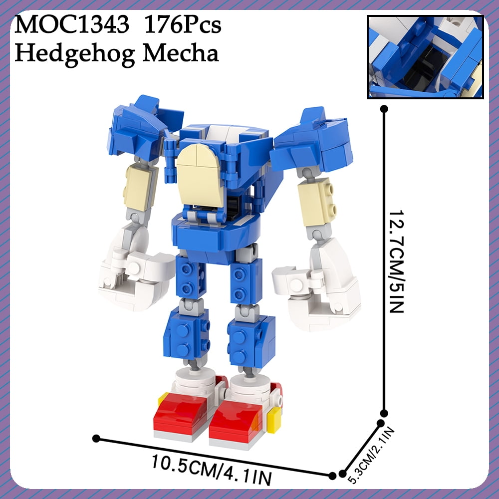 MOC Hedgehog Mech Bricks Car Game Anime Airship Dr Eggmaned Robot ...