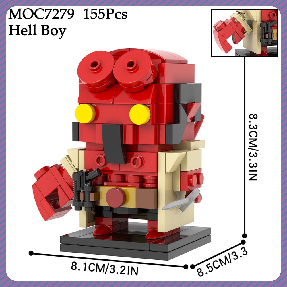 MOC Hell Boys Homelander Brickheadz Heroes Sci-Fi Movie Figures ...