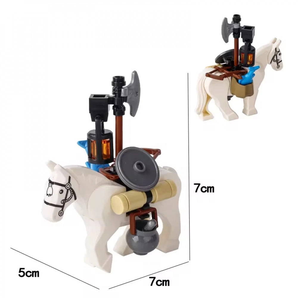 MOC Medieval Animals Series Building Blocks Figures Mount Wolf Beast ...