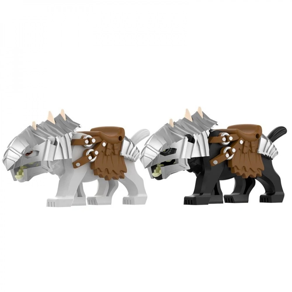 MOC Medieval Animals Series Building Blocks Figures Mount Wolf Beast ...