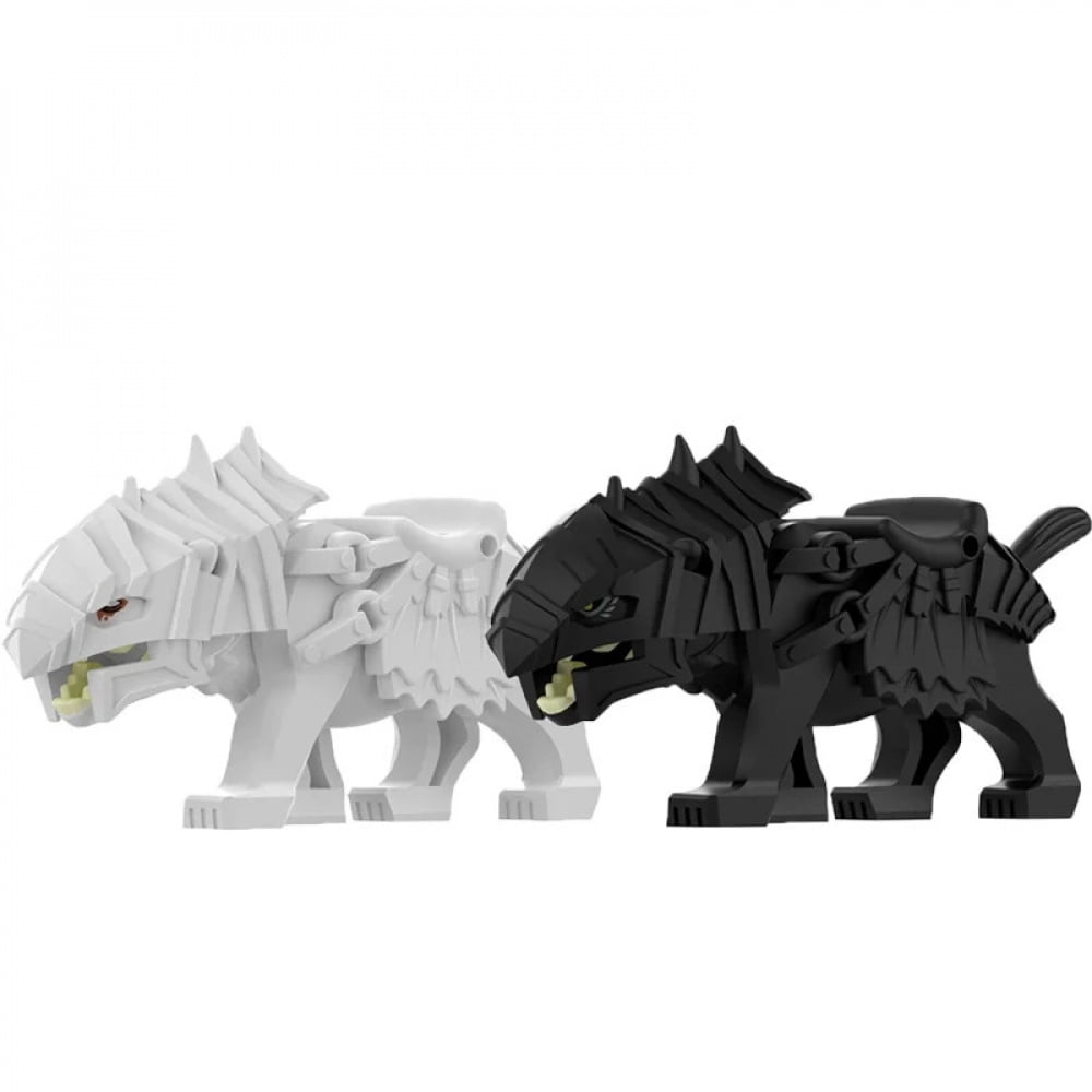 MOC Medieval Animals Series Building Blocks Figures Mount Wolf Beast ...