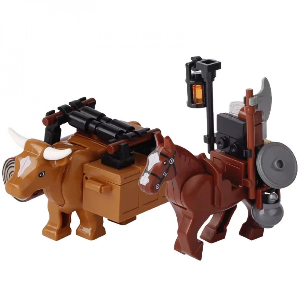 MOC Medieval Animals Series Building Blocks Figures Mount Wolf Beast ...