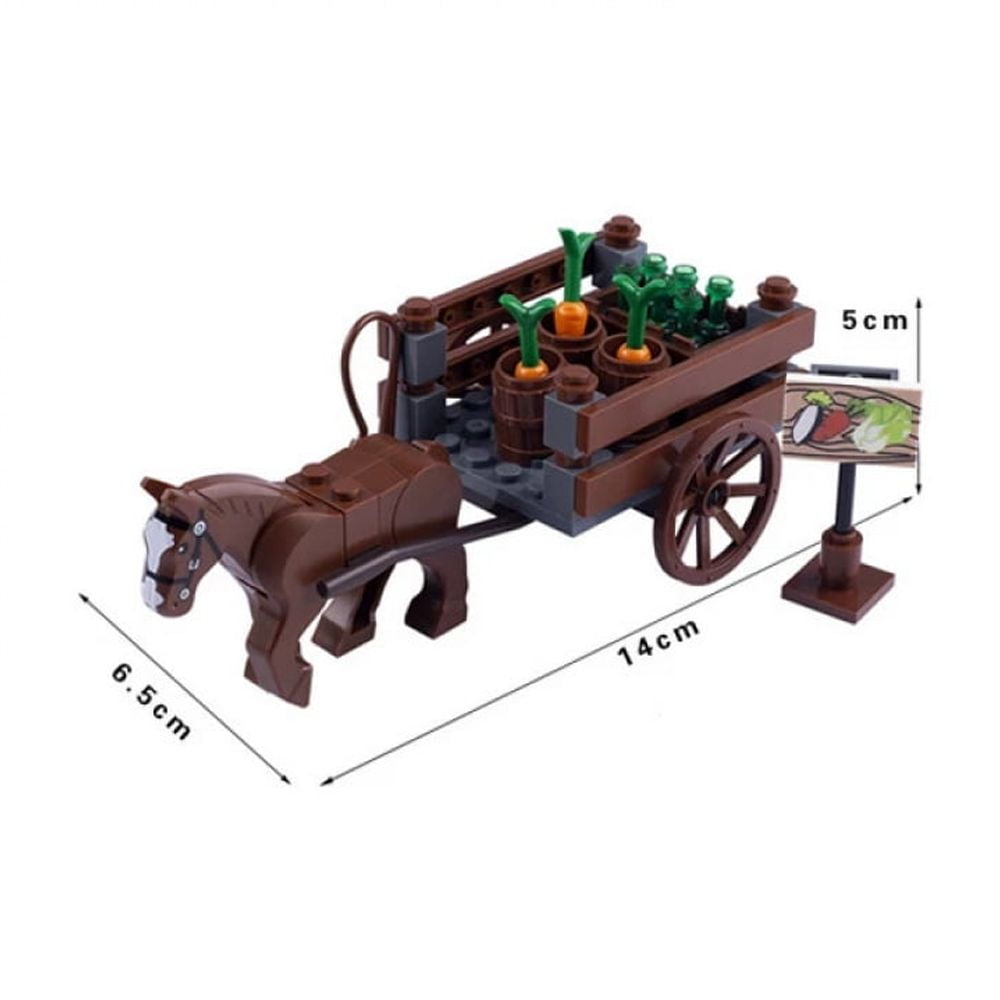 MOC Medieval Building Blocks Solider Chariot Figures Accessories ...