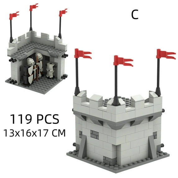 MOC Medieval Building Blocks Solider Figures Knights Gifts City Wall ...