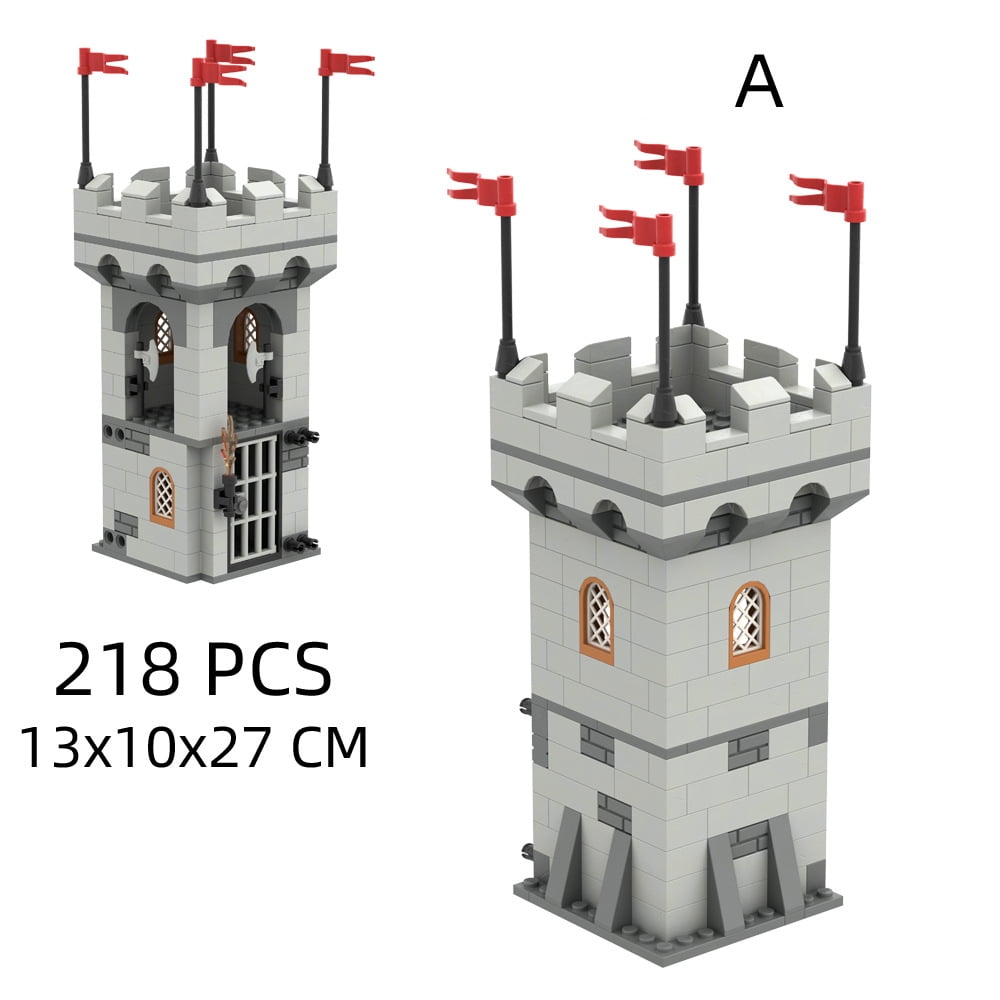 MOC Medieval Building Blocks Solider Figures Knights Gifts City Wall ...