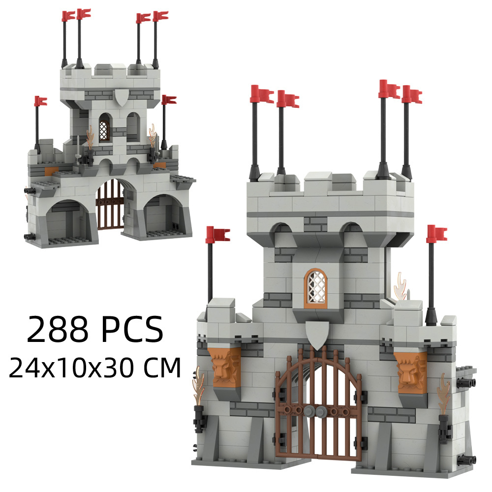 MOC Medieval Building Blocks Solider Figures Knights Gifts City Wall ...
