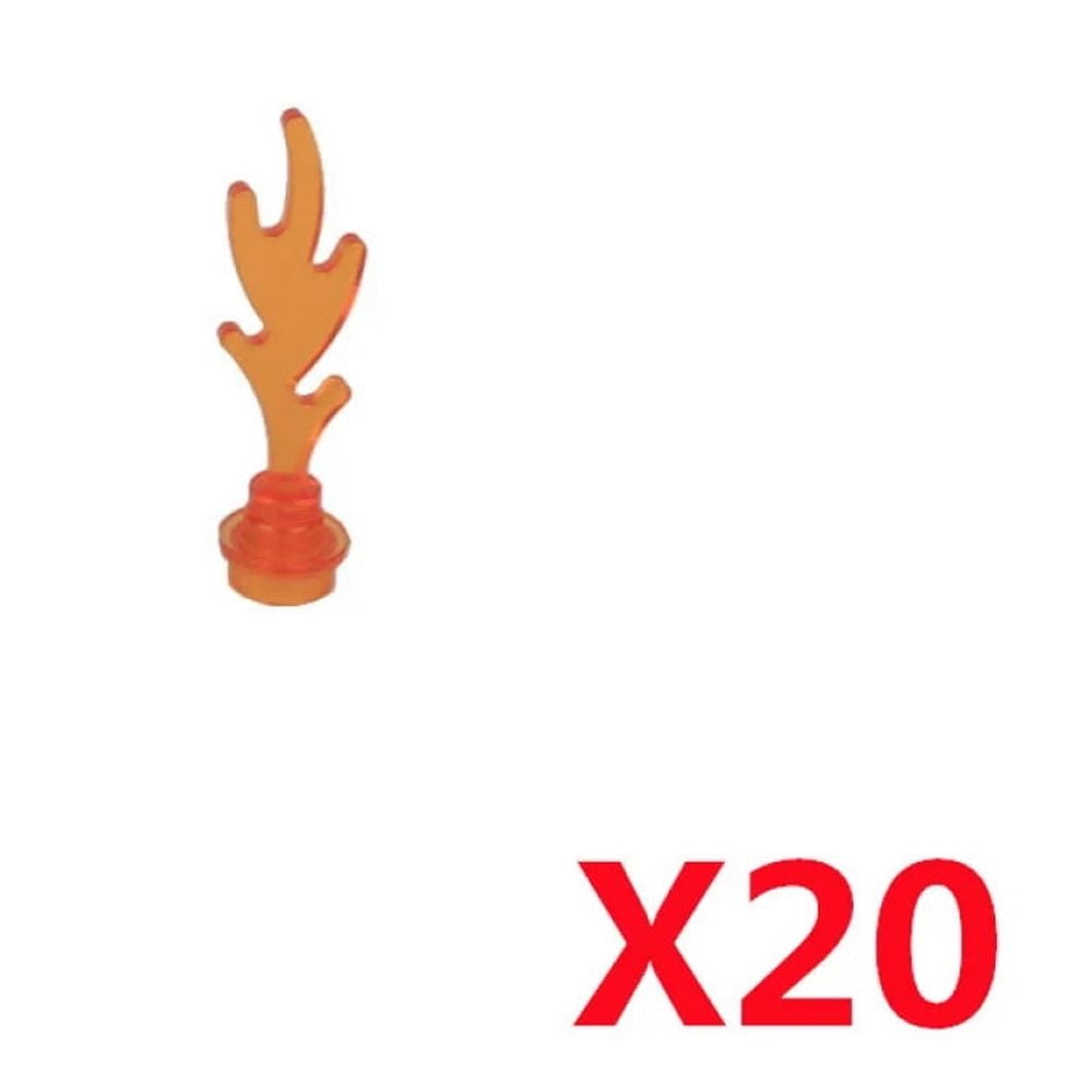 MOC Medieval Campfire Building Block Flame Wave Candle Transparent Wine ...