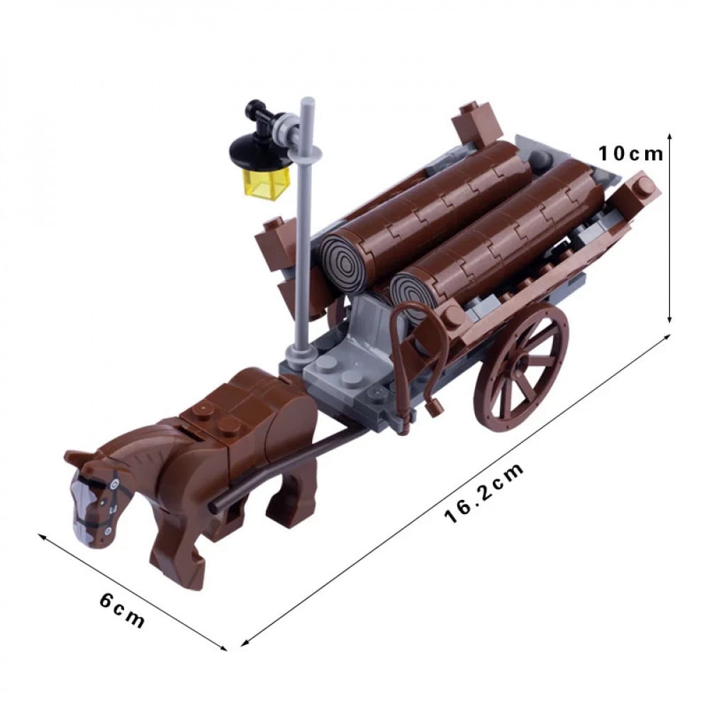 MOC Medieval Carriage Building Blocks Knights Transport Cattle Cart ...