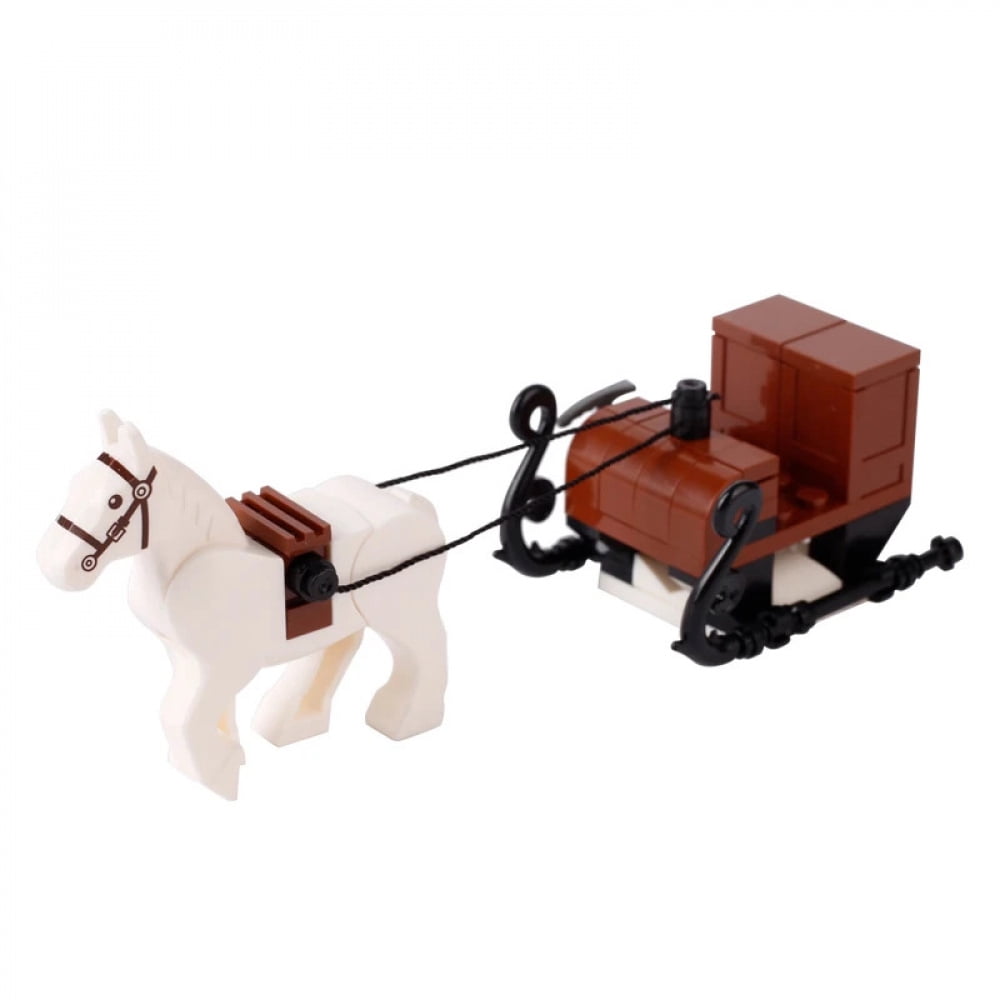 MOC Medieval Carriage Building Blocks Knights Transport Cattle Cart ...