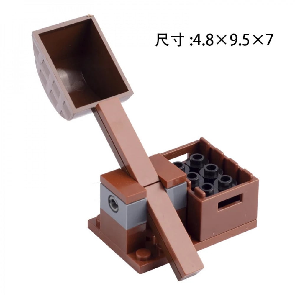 MOC Medieval Castle Building Blocks kit Tent Campfire Siege Car Hanging ...