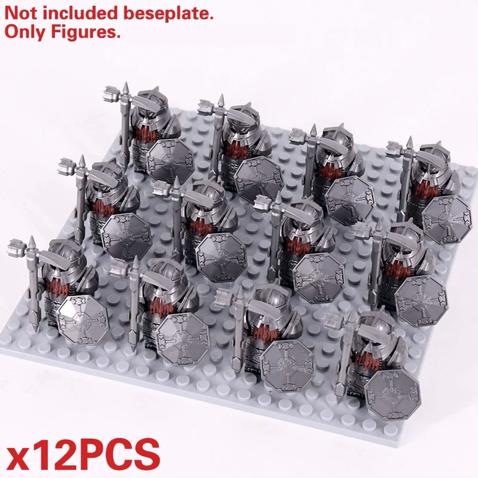 MOC Medieval Dwarf Warrior Elves Knights lotr Figures Building Blocks ...
