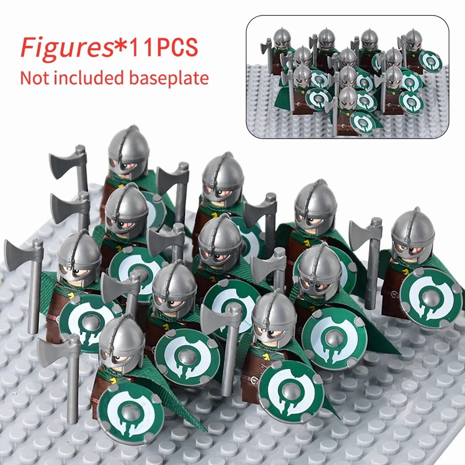 MOC Medieval Dwarf Warrior Elves Knights lotr Figures Building Blocks ...