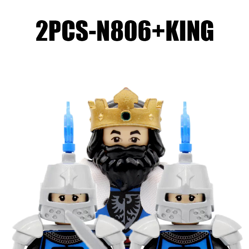 MOC Medieval King Building Blocks Army Castle Crow Red Lion Black Eagle ...