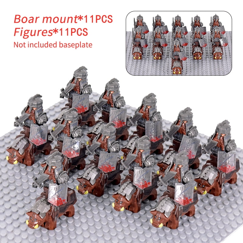 MOC Medieval The Armor Helmets Mount Ironfoot Durin's folk Dwarf ...