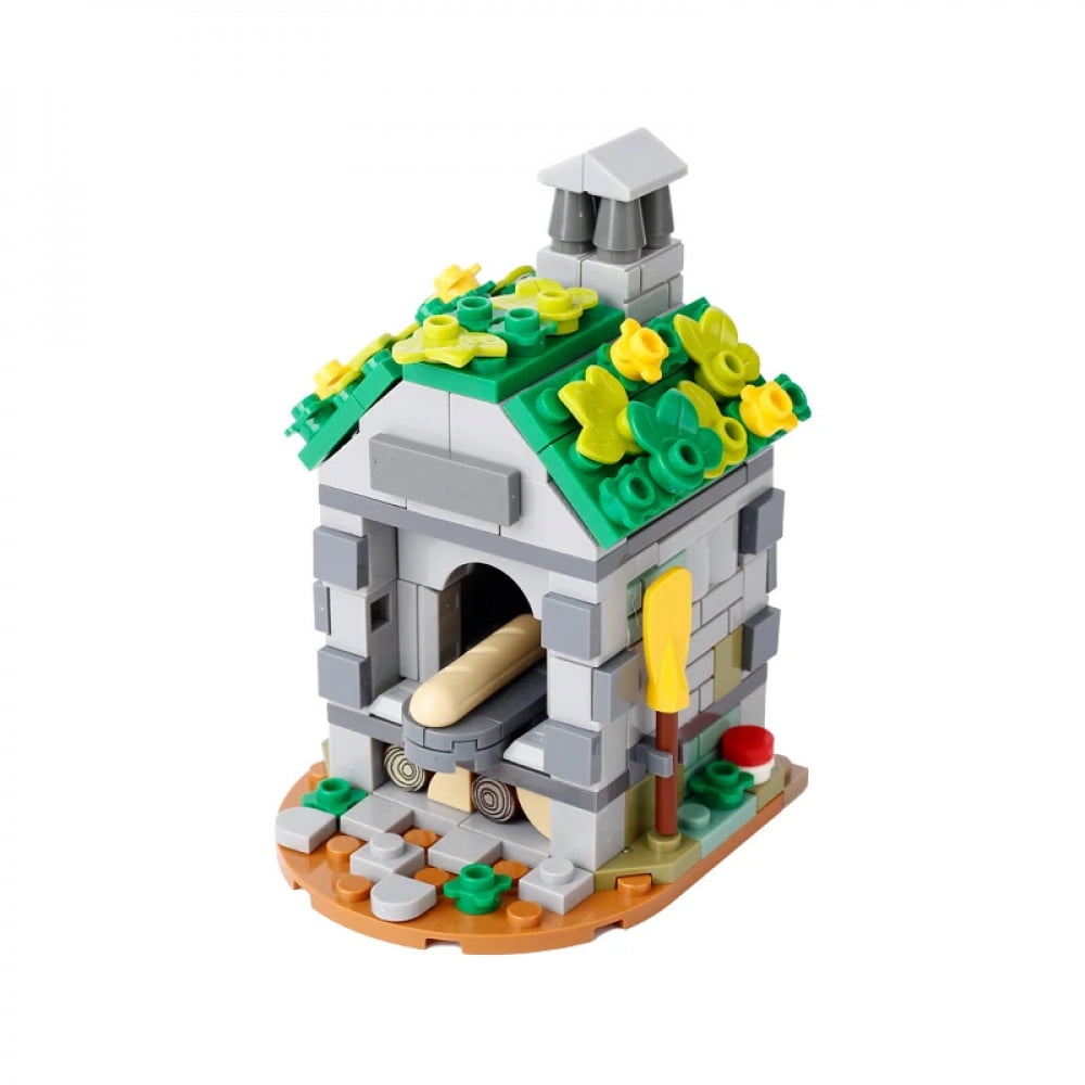 MOC Medieval Town Scene Building Blocks Notice Board Tavern Fireplace ...