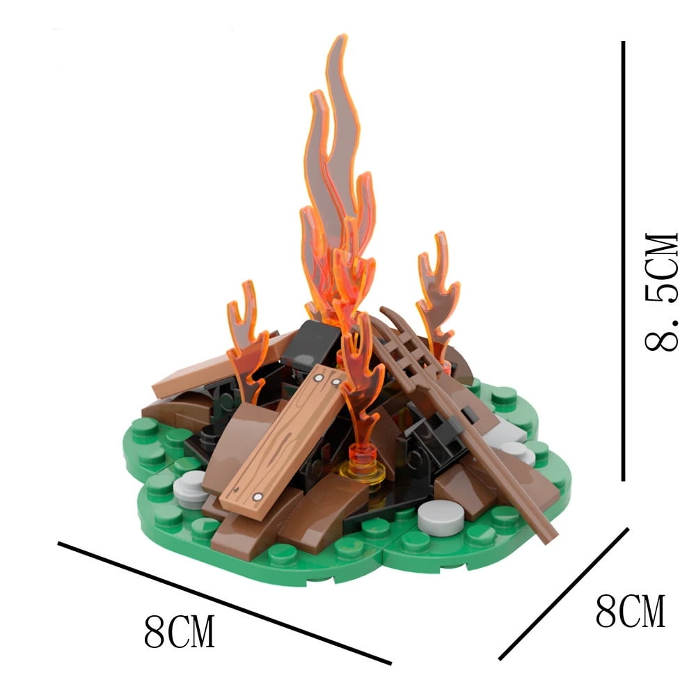 MOC Medieval Town Scene Building Blocks Notice Board Tavern Fireplace ...