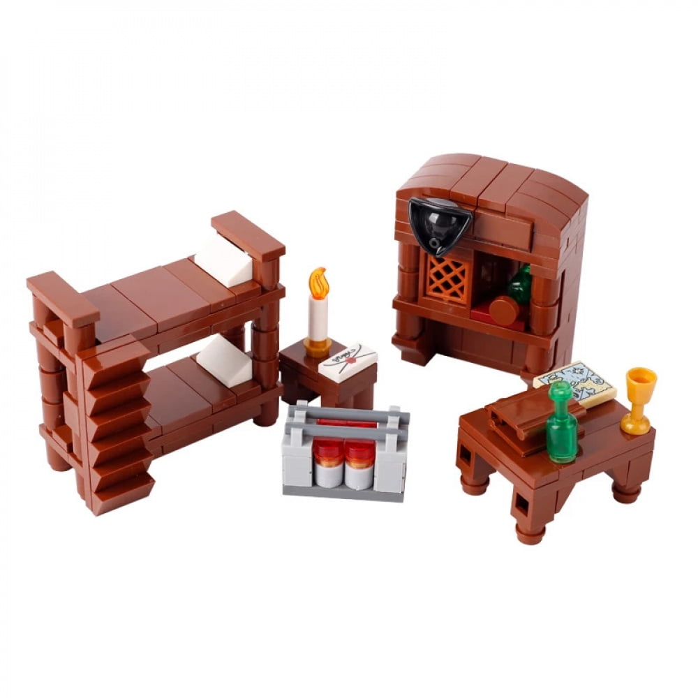 MOC Medieval Town Scene Building Blocks Notice Board Tavern Fireplace ...