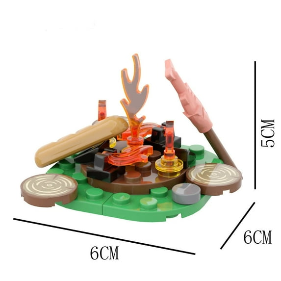 MOC Medieval Town Scene Building Blocks Notice Board Tavern Fireplace ...