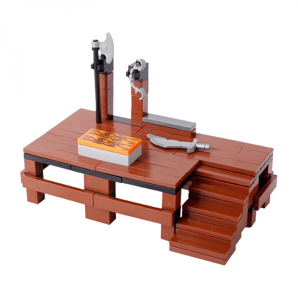 MOC Medieval Town Scene Building Blocks Notice Board Tavern Fireplace ...