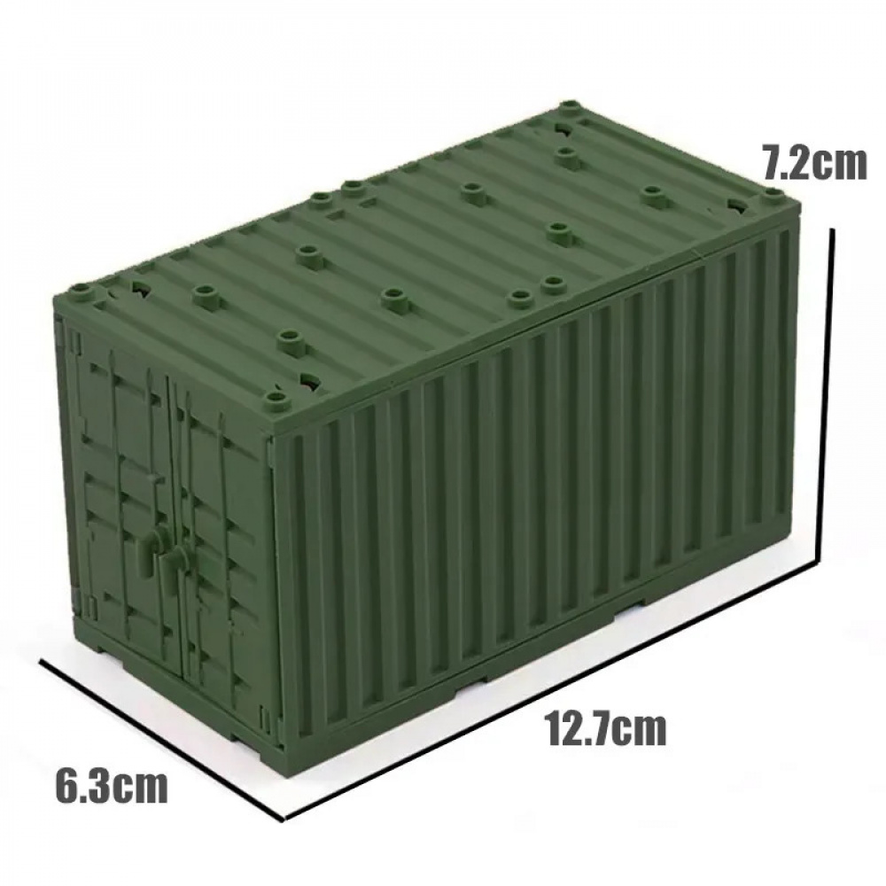 MOC Military Container Building Blocks Box Toys for Boys WW2 War Base ...