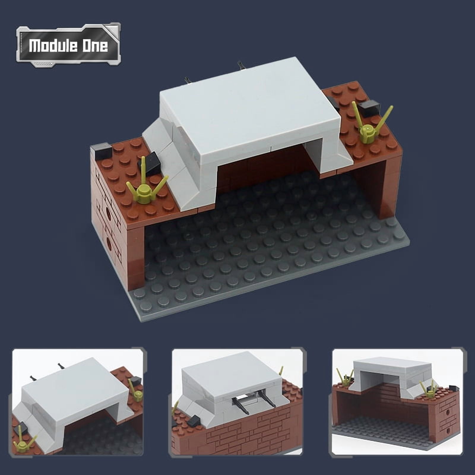 MOC Military Trench Building Blocks Military Base Blocks Toy Set ...