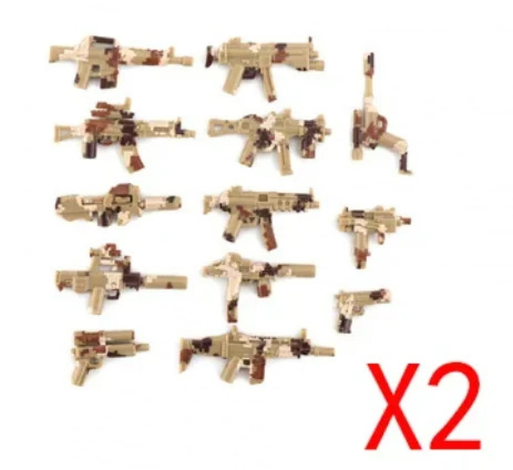 MOC Military Weapons Building Blocks Soldiers Figures AUG Guns Rifle ...