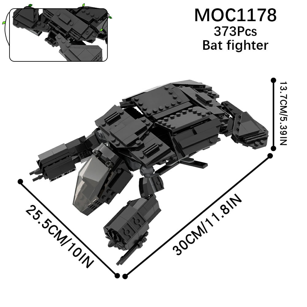 MOC Motorcycles Car Bricks Bat Hero Sci-Fi Movie Chariot Compatible ...
