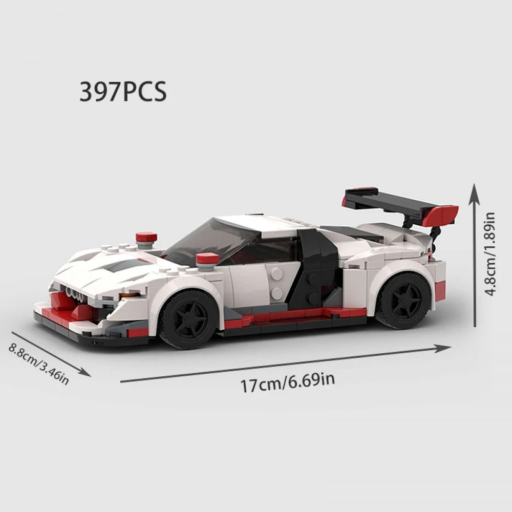 MOC R8 Technical F1 Model Racer Car Building Blocks City Vehicle Bricks ...