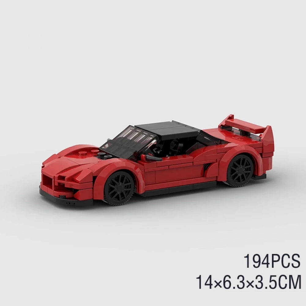 MOC Racing Sports Car Vehicle City Speed Champion Racer Technique Building Blocks Brick Set ...