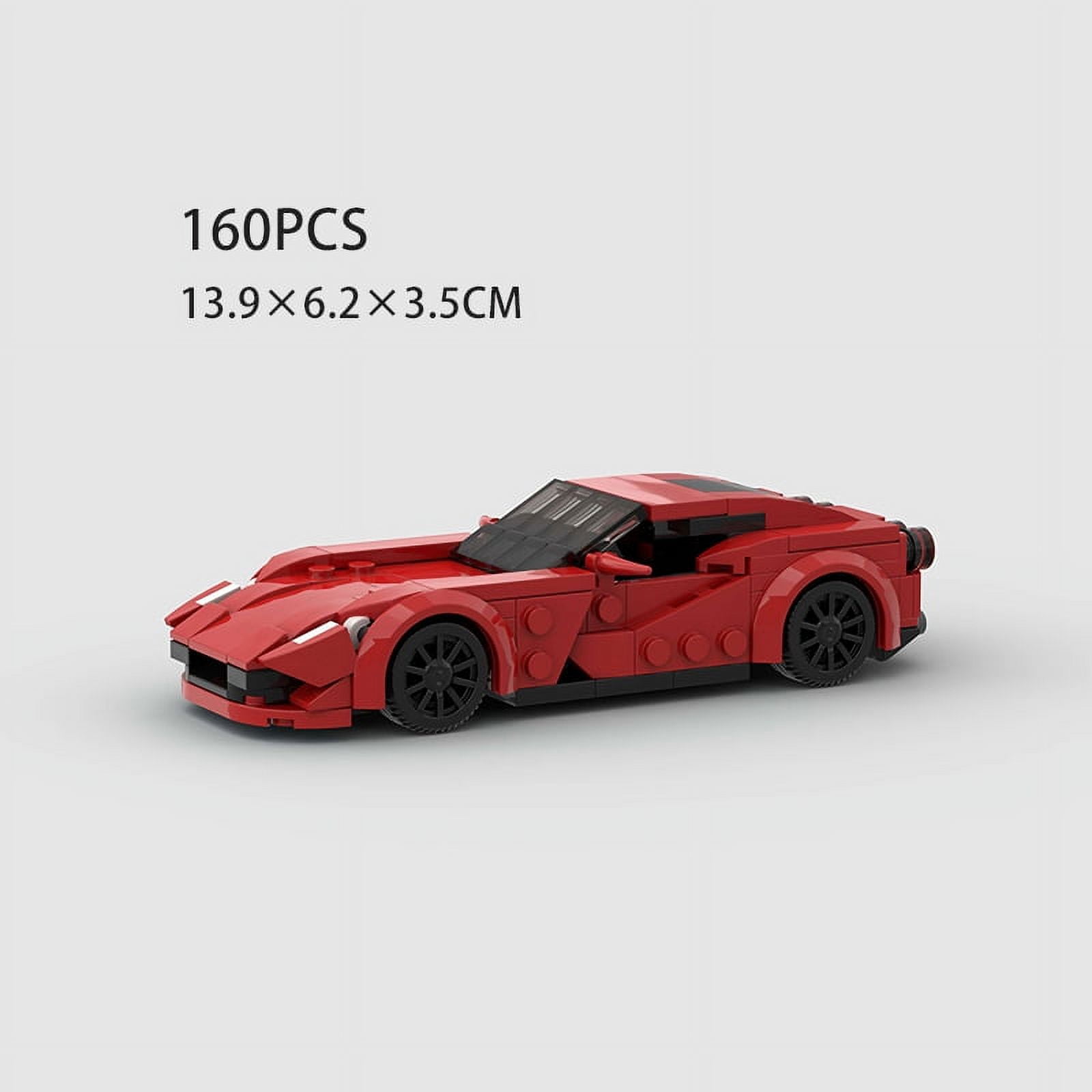 MOC Racing Sports Car Vehicle City Speed Champion Racer Technique Building Blocks Brick Set ...