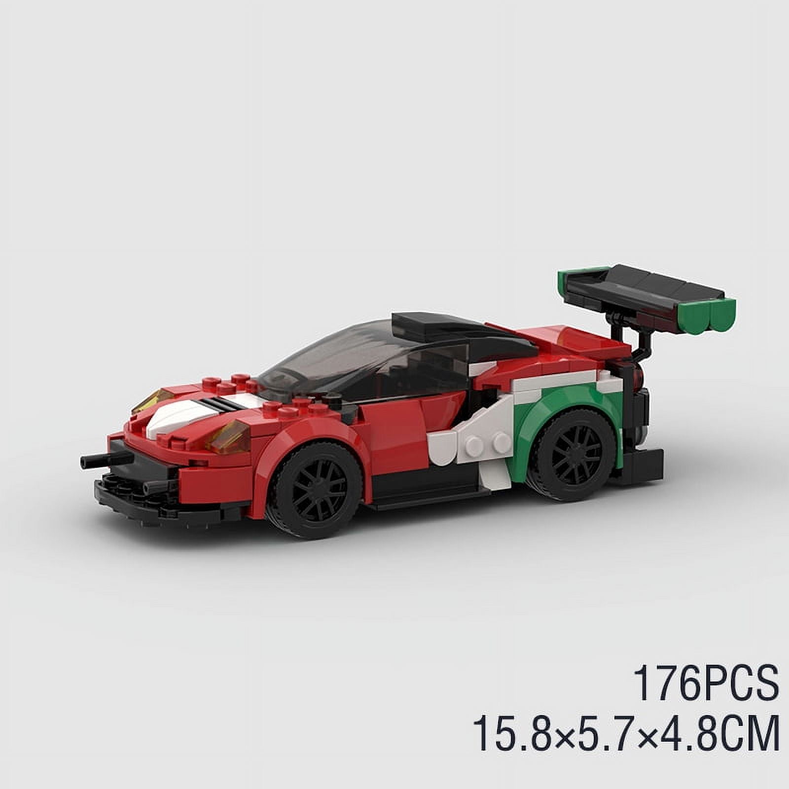 MOC Racing Sports Car Vehicle City Speed Champion Racer Technique Building Blocks Brick Set ...