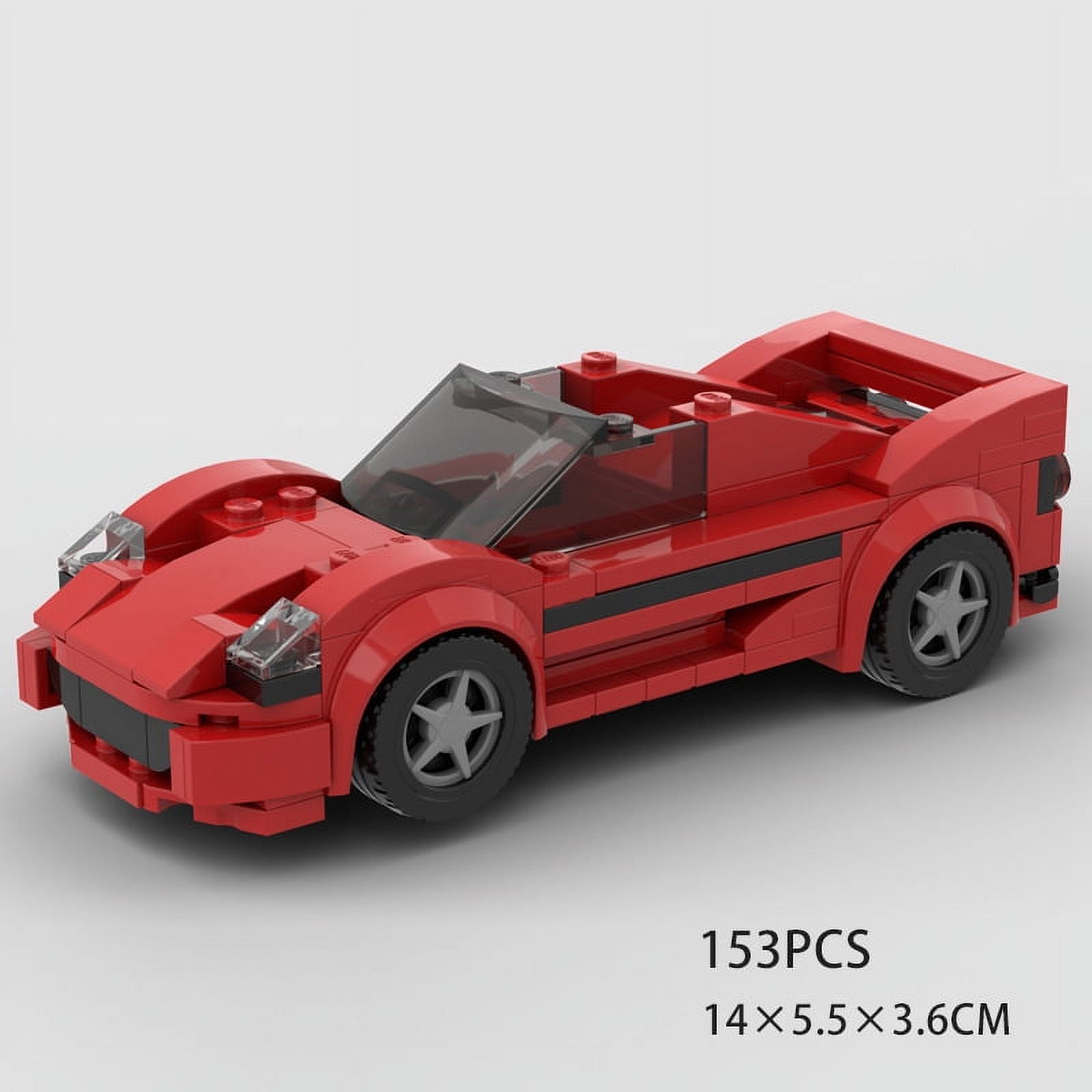 MOC Racing Sports Car Vehicle City Speed Champion Racer Technique Building Blocks Brick Set ...