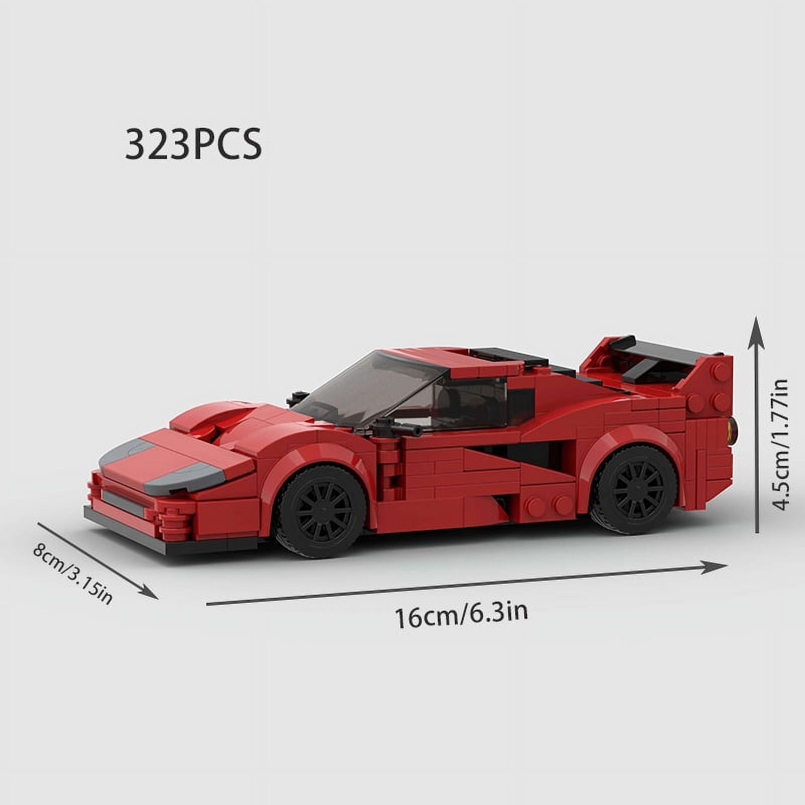 MOC Racing Sports Car Vehicle City Speed Champion Racer Technique Building Blocks Brick Set ...
