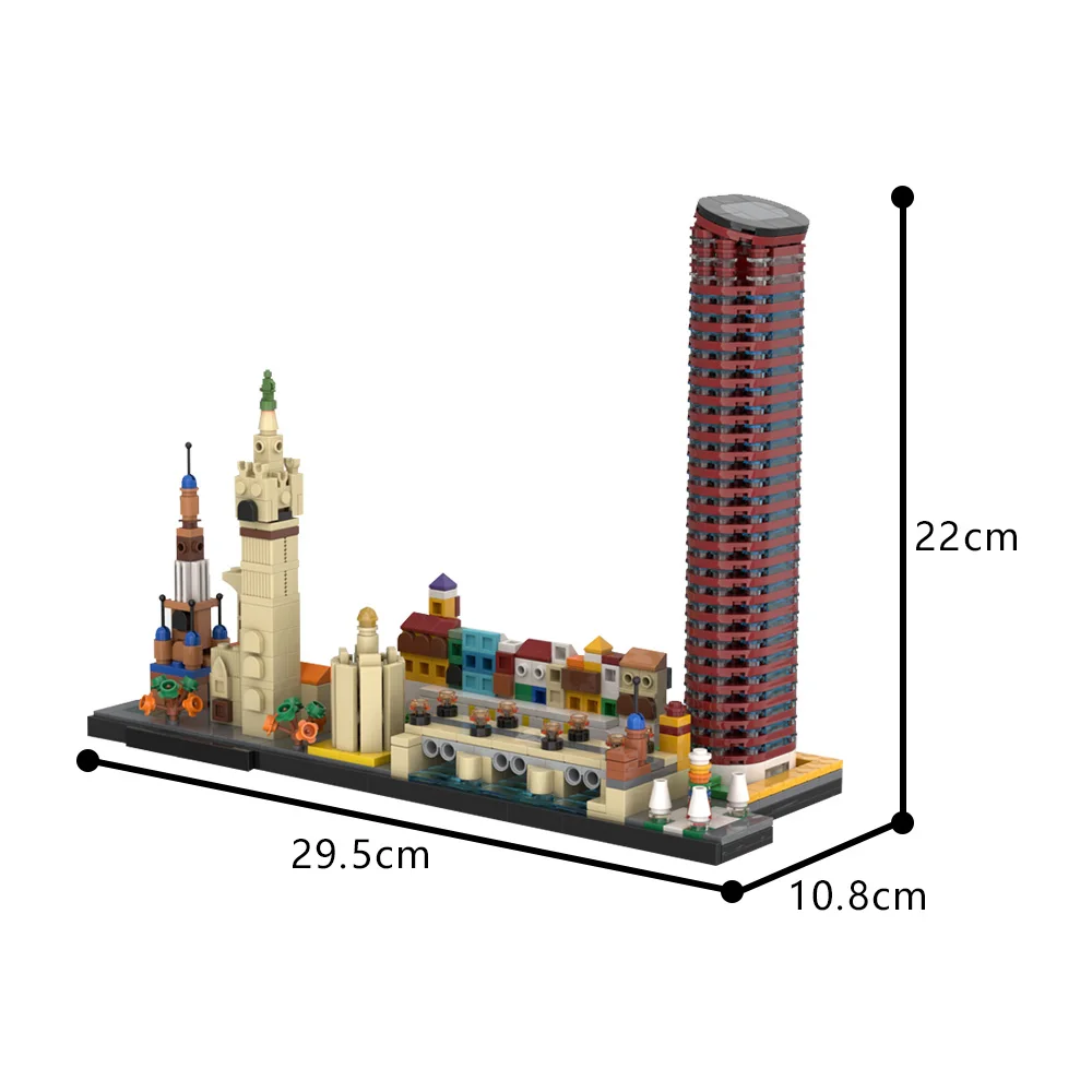 MOC Rome London Seville Lanmark City Skyline Building Blocks Model City ...